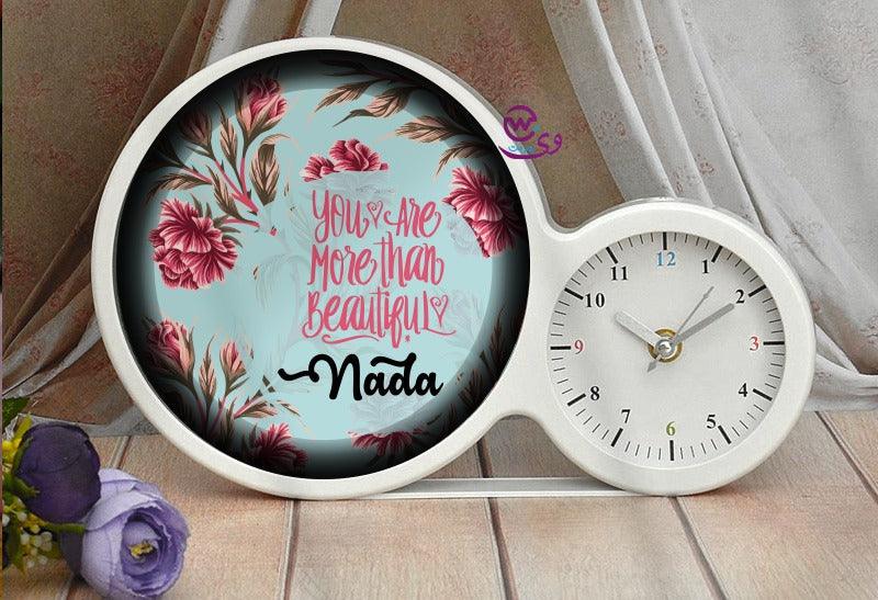 Lighting Mirror With Clock – WE PRINT