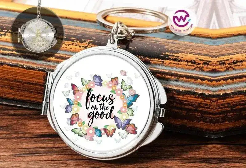 Metal Keychain - With Inside Mirror - Motivational Quotes – WE PRINT