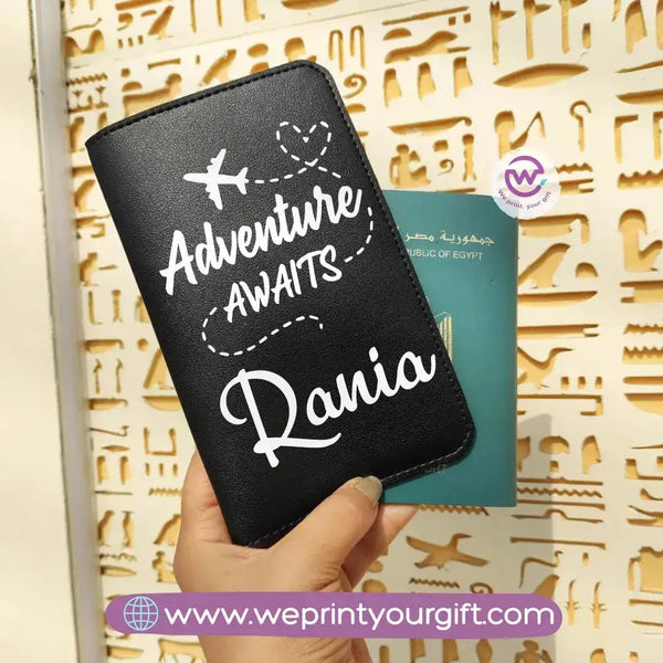 Personalised Passport Cover- Names-Leather passport cover – WE PRINT