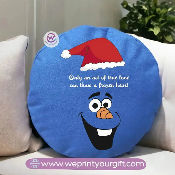 Round Pillow-Frozen-Custom Christmas pillow -Round Shape – WE PRINT