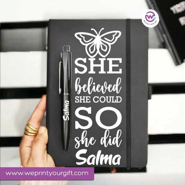 Rubber Notebook with magnetic pen – WE PRINT